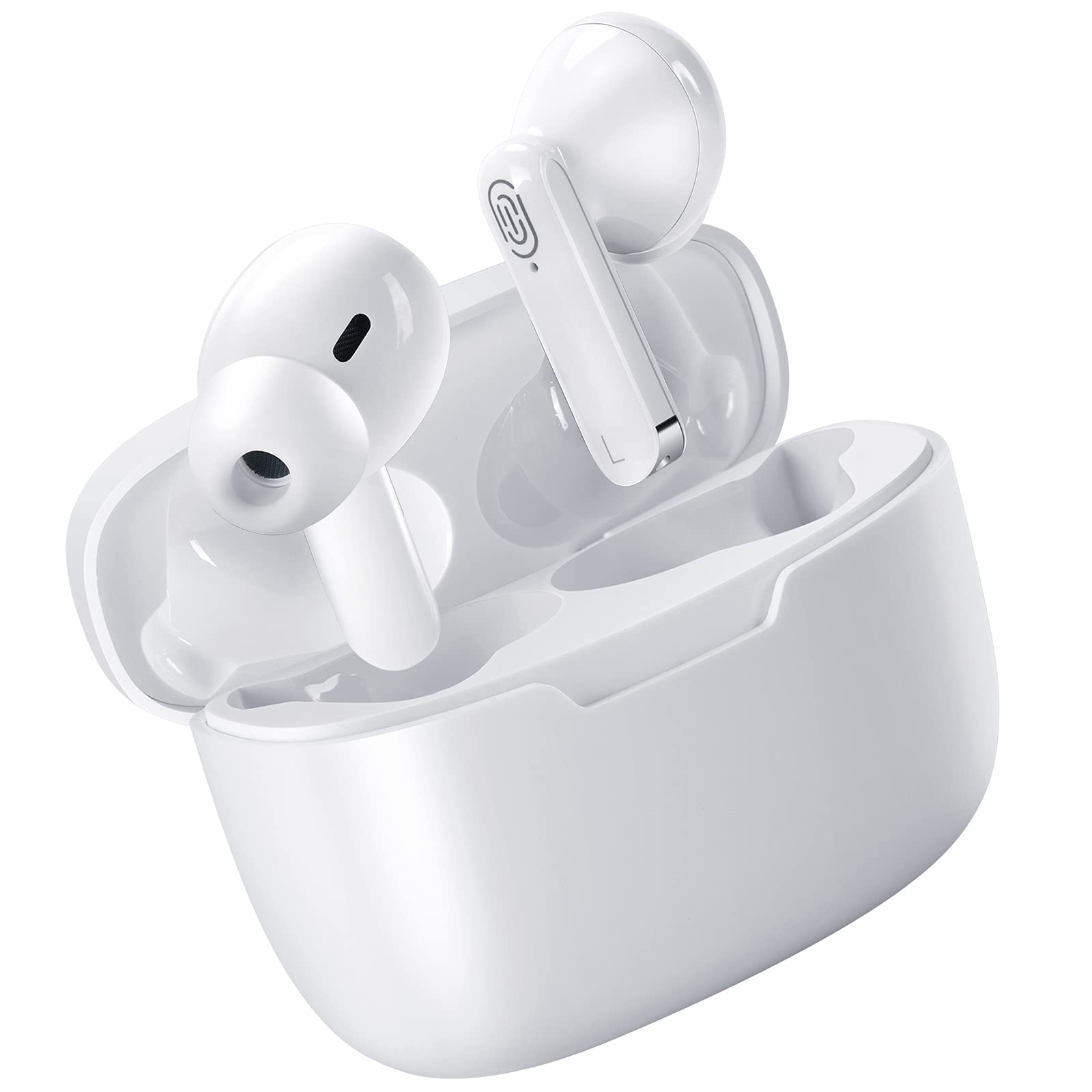 Wireless Earbuds Bluetooth 5.0 Headphones Noise Canceling Ear Buds Earphone with Charging Case 3D Stereo Auto Pairing Built-in Mic 24H Play Time Bluetooth Earplugs for iOS Android