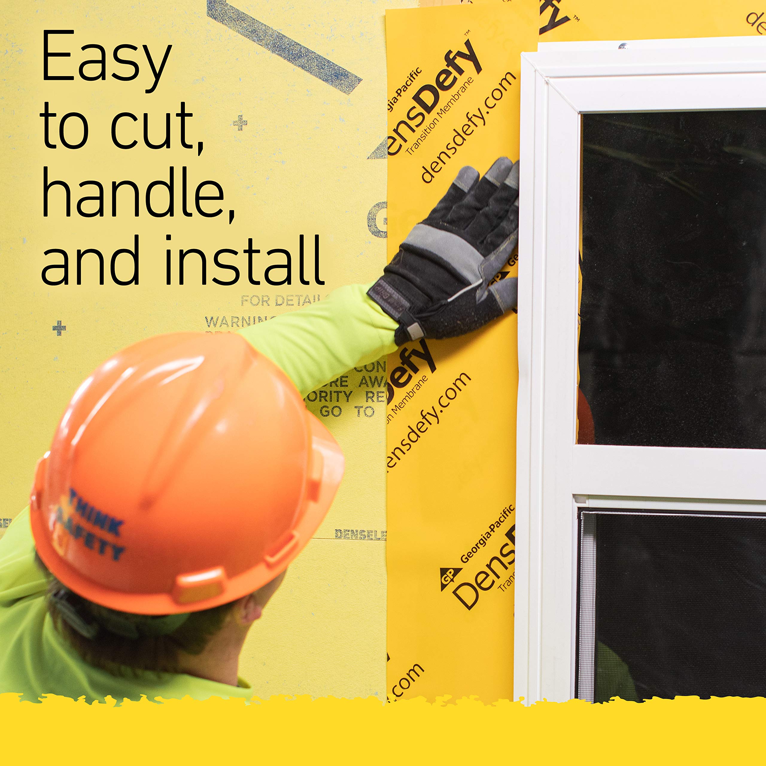 DensDefy Transition Membrane Flashing Tape | 12 inches x 75 feet | Self-Adhesive Flashing for Doors-Windows Rough Openings