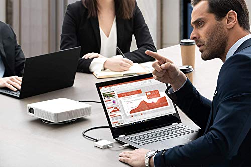 Lenovo USB-C 3-in-1 Travel Hub, 4K HDMI, VGA, USB 3.0, Plug and Play, Only 0.08 lbs, GX90T33021, White