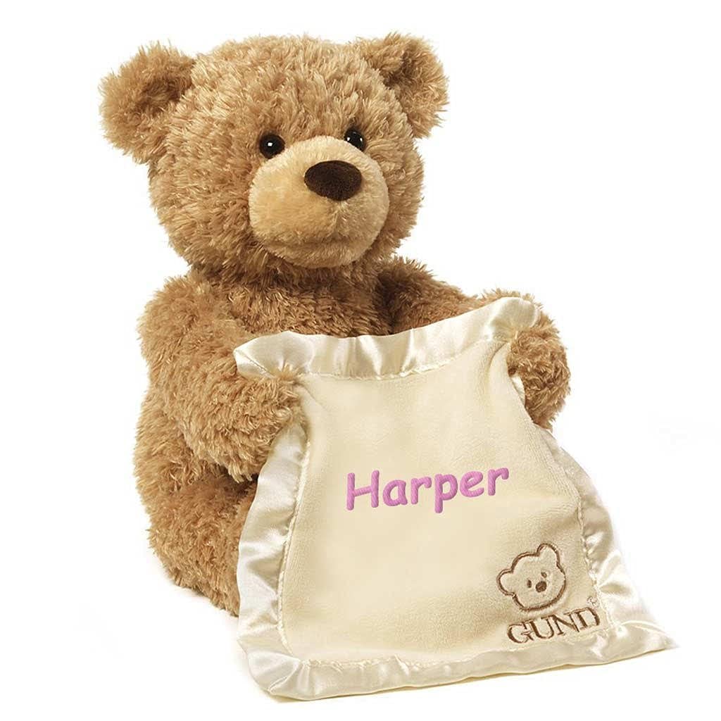 DIBSIES Personalized Animated Peek A Boo Plush Toy (Peek A Boo Bear)