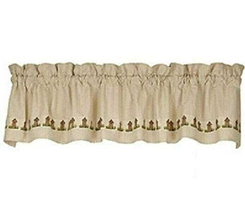 Farmhouse Outhouse Valance Curtain Primitive Rustic 72" Cot Country Bathroom Home and Garden