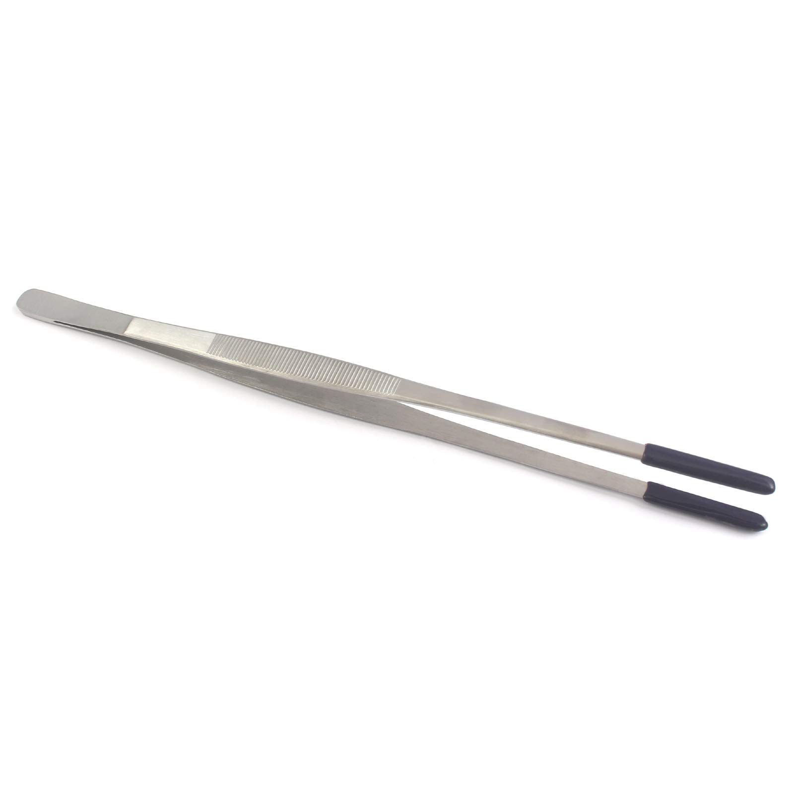 OdontoMed2011® Tweezers Rubber PVC Coated Tips 12" Stainless Forceps Steam Ultrasonic Cleaning Stainless Steel Steamer Tweezers