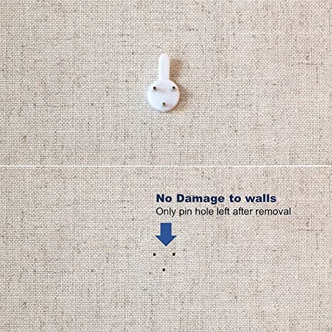 Auniwaig Hardwall Hangers Plastic Invisible Traceless Nails Hooks Wall Mount Non-Mark Hanging Hooks for Cinder Block Pictures Photo Frame Hanging, 25mm, 20PCS