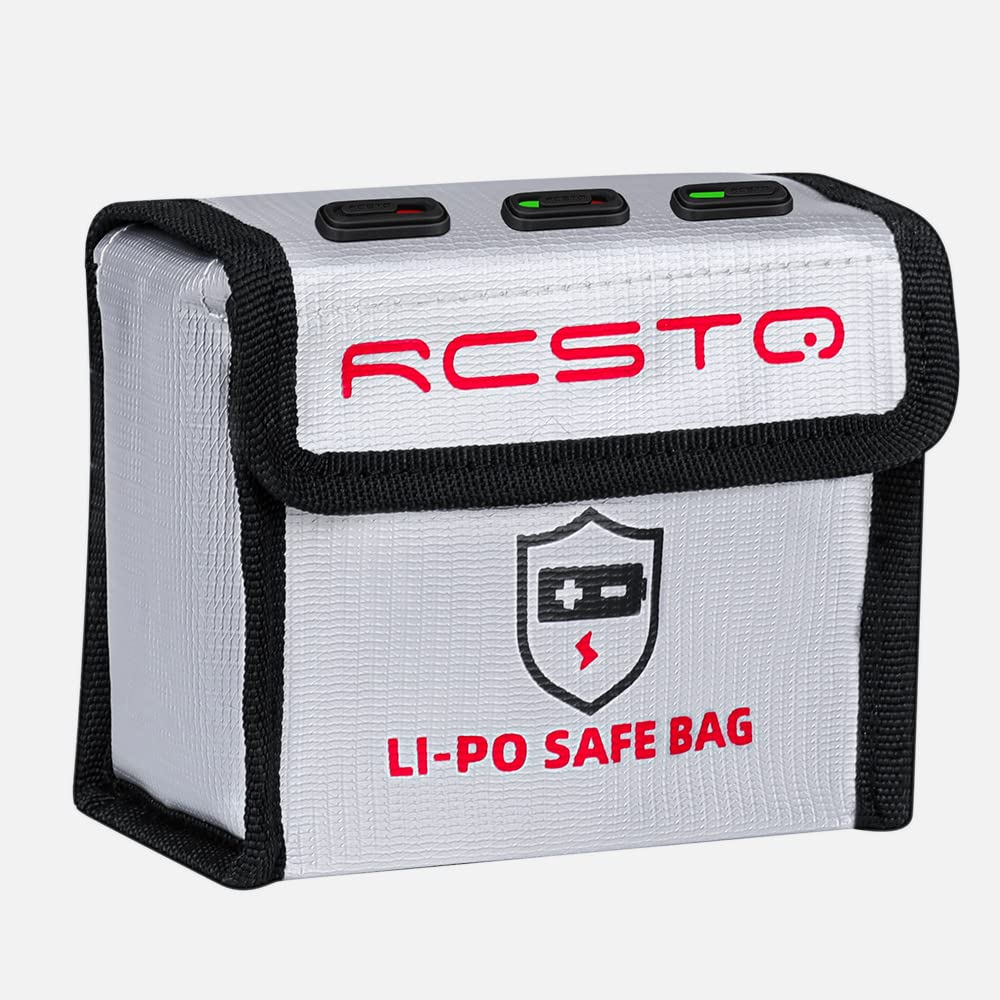 Antianxia Mini 3 Pro Lipo Battery Safe Bag Fireproof Explosion-Proof, Fire Retardant Lipo Bags, Batteries Charge Protector Bag,for DJI Mini 3 Pro Accessories (135x110x75mm)