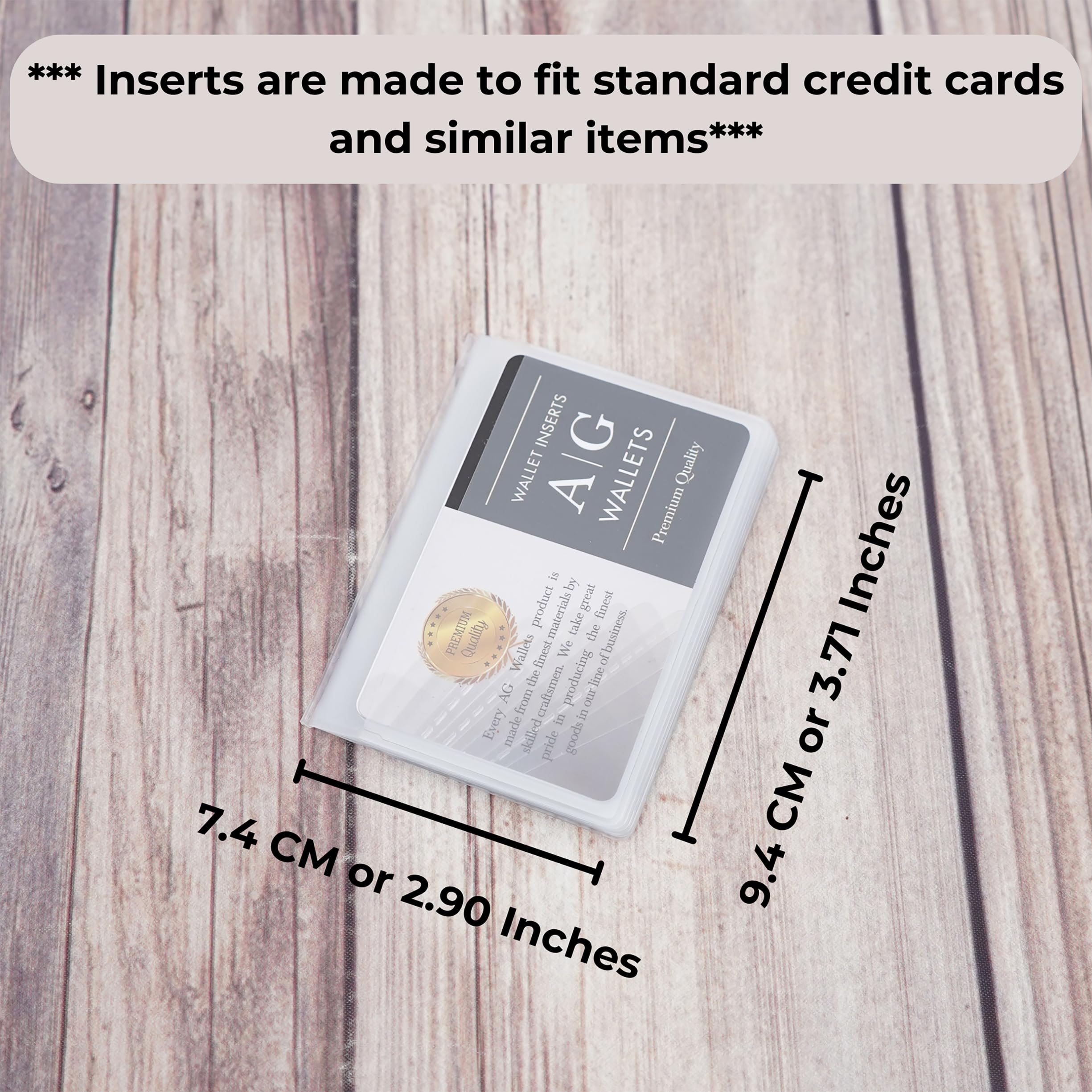 AG Wallets Set of 2 Clear Premium Quality Wallet Insert from (Trifold 6 Page)