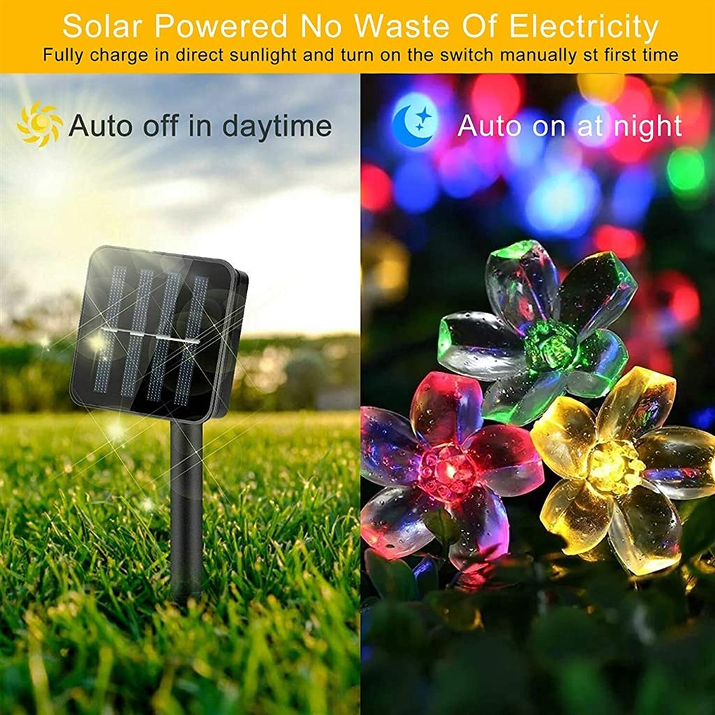 Flystoo Solar String Light Waterproof Christmas Party Fairy Lights Outdoor Solar Lamp for Home Garden Patio Yard (Emitting Color : Solar Light White)