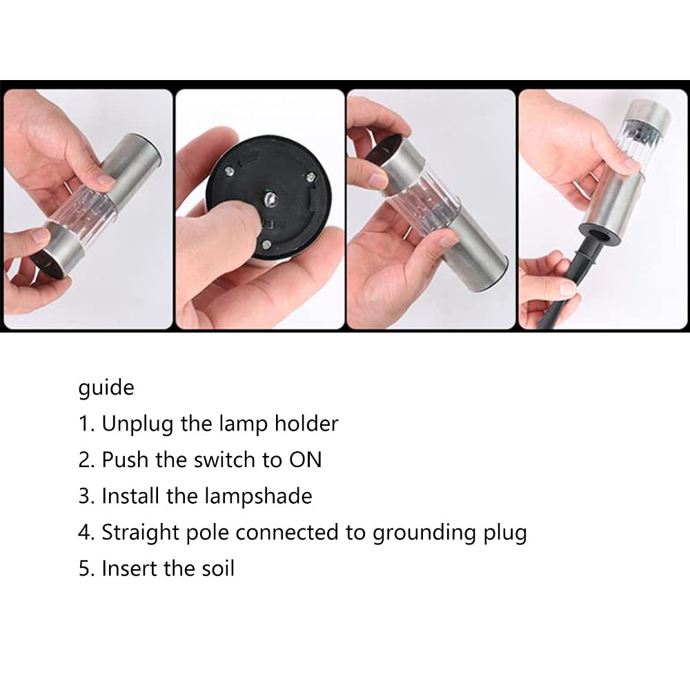 ZHUANYIYI 3 Pieces, Outdoor Solar Waterproof Lights, Ground Plug Garden Lawn Landscape Lights, Home Garden Pavement Decorative Lights
