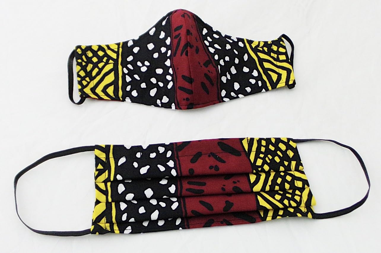 African Ankara Wax Print Fat Quarters Fabric for Small Projects, Craft and Patch Work DIY (20.5 x 16 Inches)