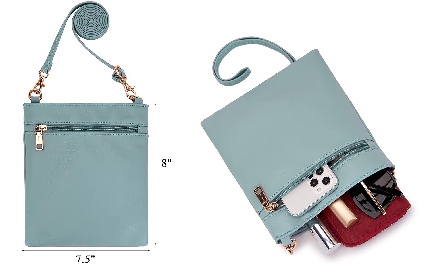 Large Crossbody Bags Ladies Shoulder Handbags Purse and Wallet Set for Women Totes Hobo Purses SkyBlue
