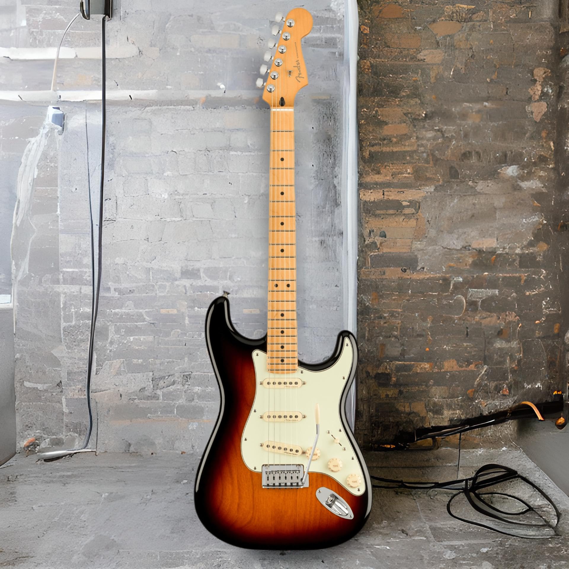 Fender Player Plus Stratocaster Electric Guitar, with 2-Year Warranty, 3-Color Sunburst, Maple Fingerboard