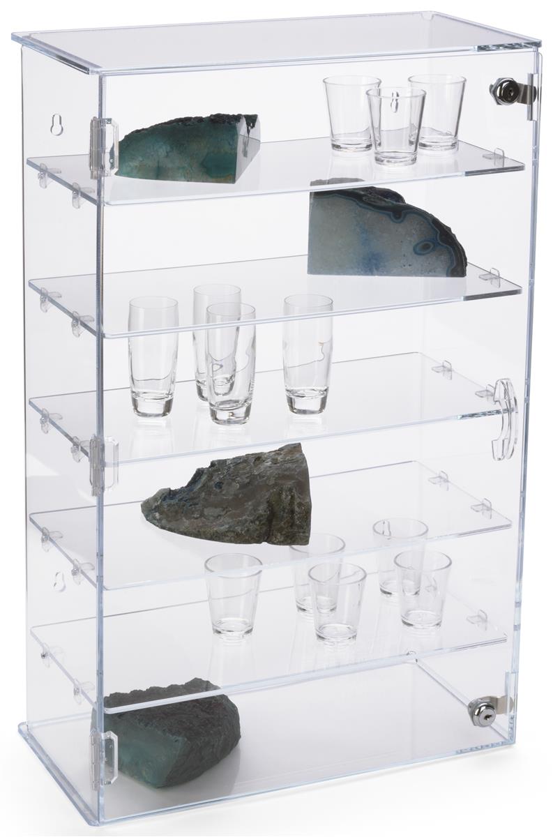 Displays2go, Glass Retail Display Case for Countertop, Acrylic Construction â Clear (TTAC247)