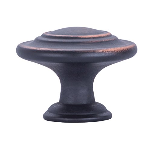 Amazon Basics Traditional Top Ring Cabinet Knob, 1.25-inch Diameter, Oil Rubbed Bronze, 10-Pack