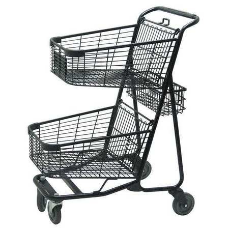 Two Tier Shopping Cart, 29 in. L, 300 lb.