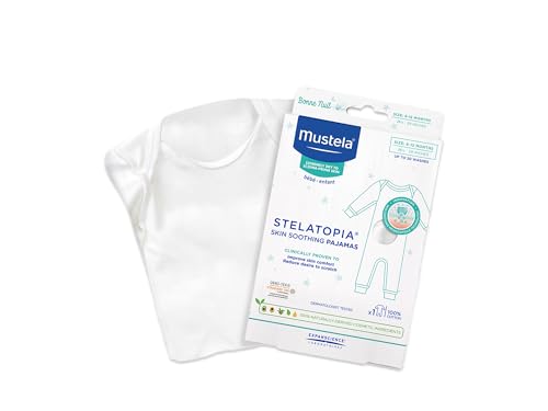 Mustela Stelatopia Skin Soothing Pajamas - Baby Pajamas for Eczema-Prone Skin - with Natural Avocado & Sunflower Oil - 6 to 12 Months . 1 Count (Pack of 1)