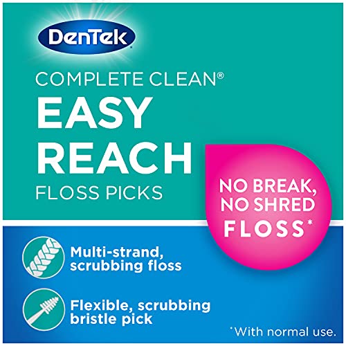 DenTek Complete Clean Floss Picks | Removes Food & Plaque | 75 Count