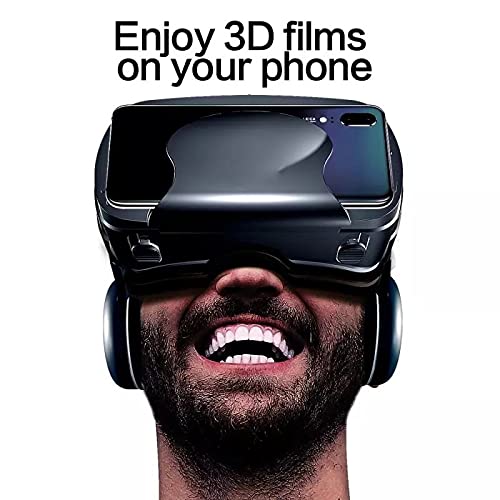 ZNBJJWCP 3D VR Glasses Virtual Reality Full Screen Visual Wide-Angle VR Glasses for 5 to 7 Inch Smartphone Devices (Color : with Blu-ray)