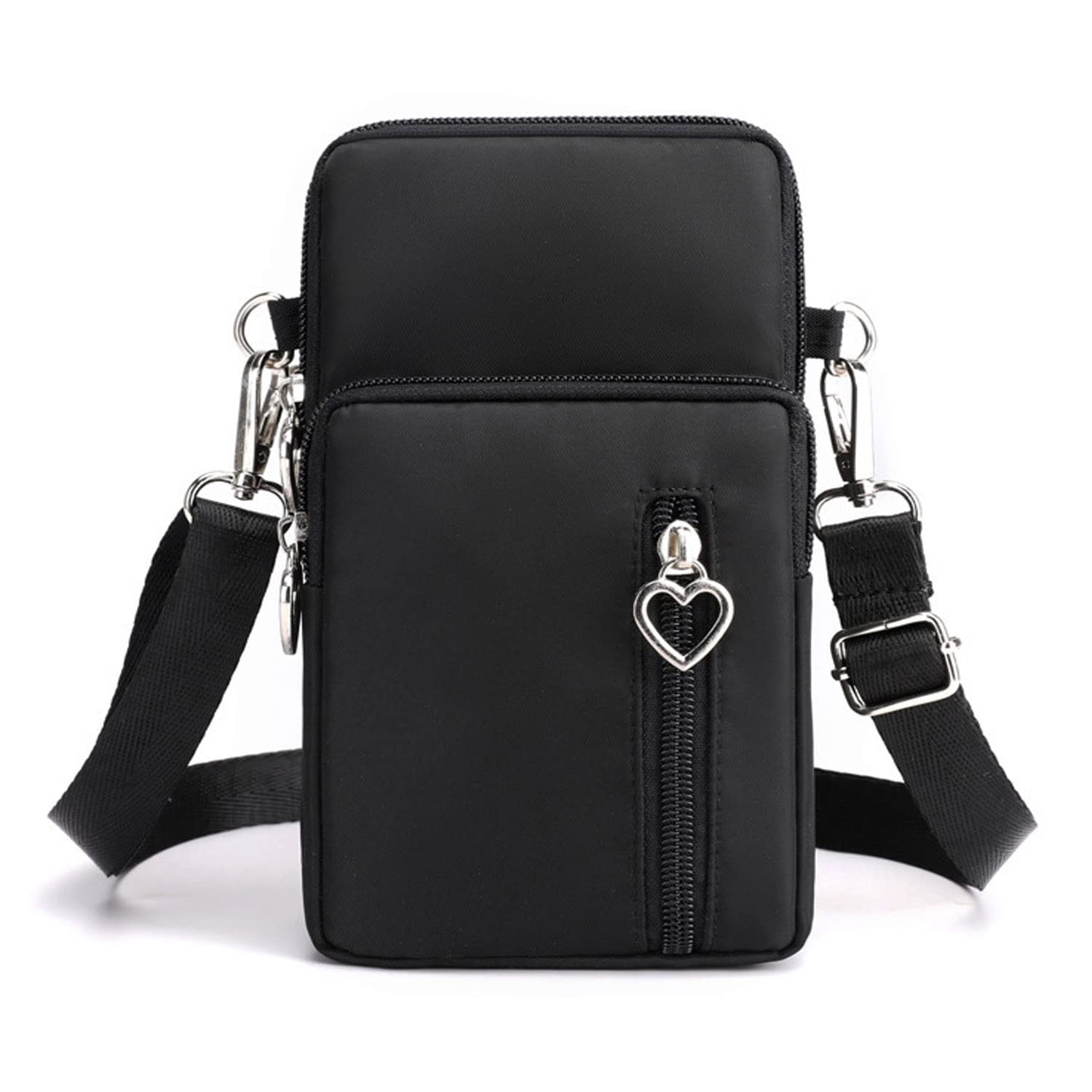 WITERY Cell Phone Crossbody Bag - Nylon Waterproof Small Cell Phone Purse Wallet, Travel Purses Wristlet Women Teen Girls with Adjustable Strap