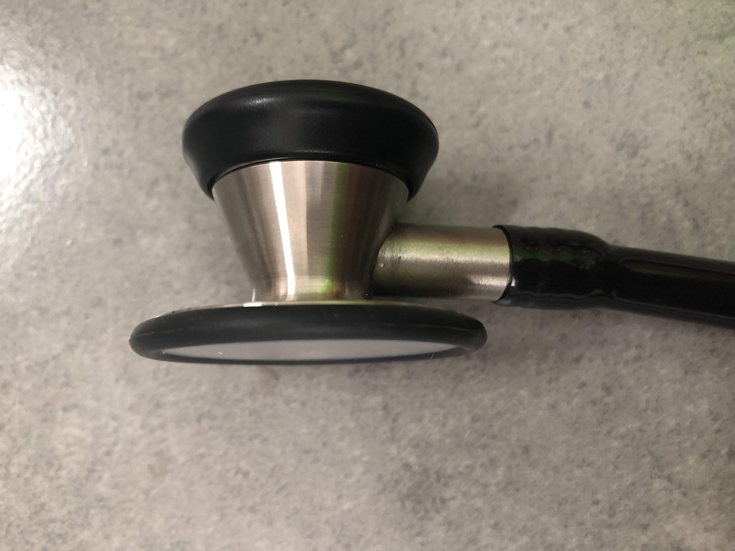 Stethoscope Cardiology Stainless Steel ' A' Shape Tube Stethoscope/Suitable for Cardiac Auscultation, Black Tube, Soft Ear-tip. one Diaphragm and Two Black earplugs