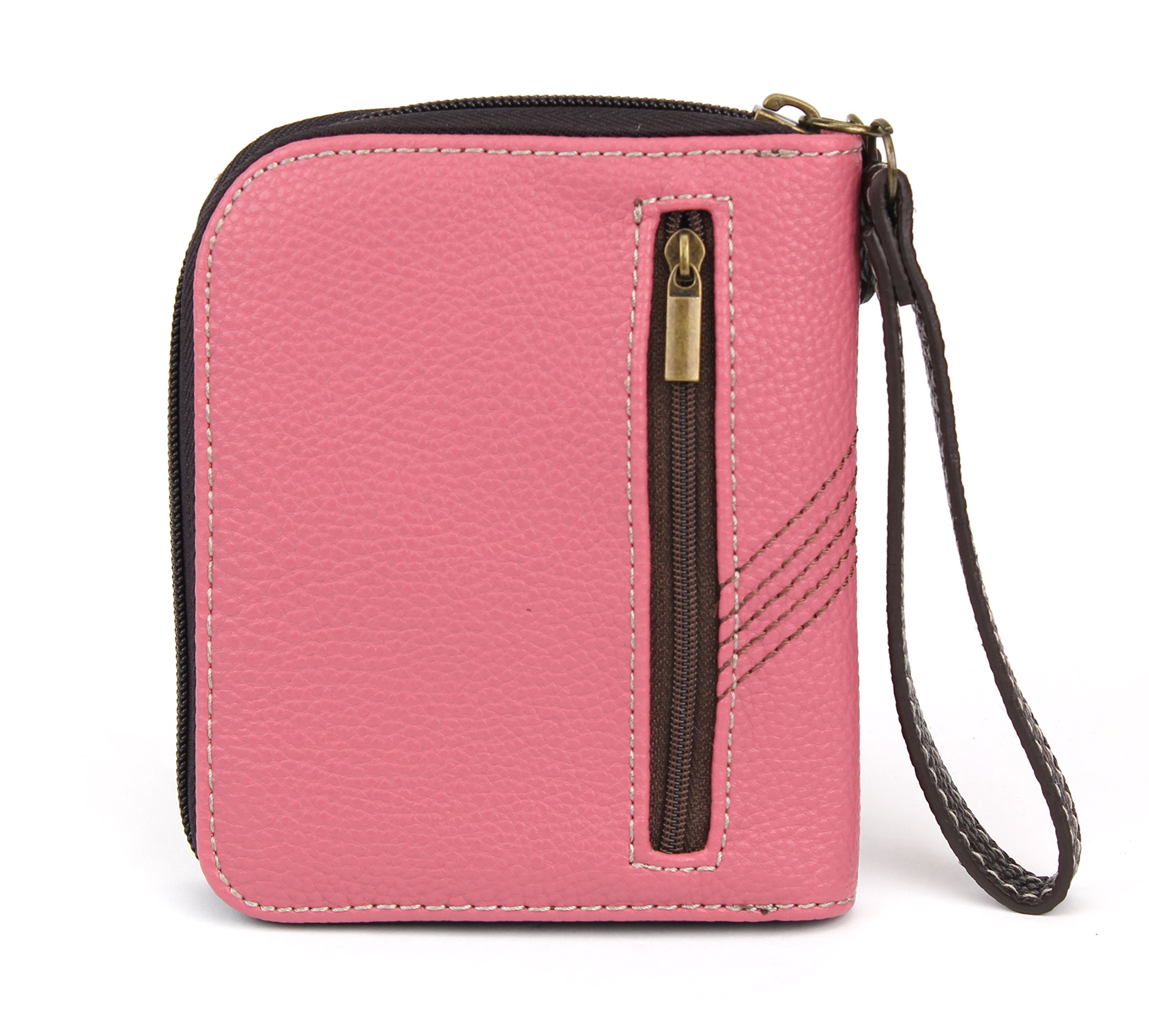 CHALA Zip Around Wallet, Wristlet, 8 Credit Card Slots, Sturdy Pu Leather - Ballerina - Pink