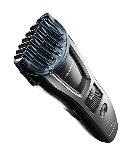 Panasonic Hair and Beard Trimmer, Men's, with 39 Adjustable Trim Settings and Two Comb Attachments for Beard and Hair, Corded or Cordless Operation, ER-GB60-K, Black