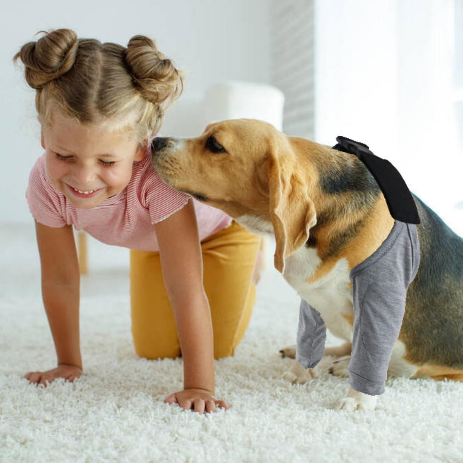 Dog Elbow Protector for Calluses, Dog Recovery Suit for Front Legs, Soft Recovery Sleeves with Elastic Band,Knee Brace Protector Pads for Medium Large Dogs,Elbow Joint Support Wrap Stop Licking Wounds