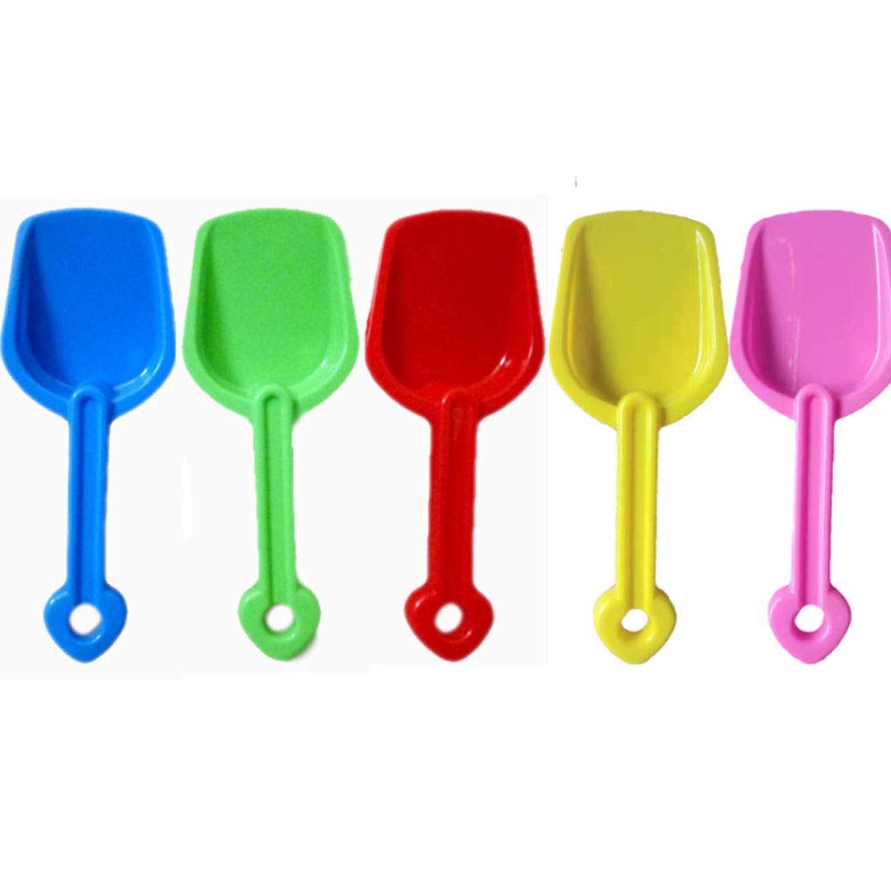 QYANG 7.5 inch 5 Color 10 Piece Children's Beach Toys Spade, Plastic Shovel, Children's Kindergarten Gifts, Sand Pool, Dredging, Water Tools, Shovel Combination (QY-WJ01)