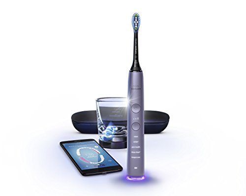 Philips Sonicare DiamondClean Smart 9500 Series Rechargeable Electric Power Toothbrush with Charging Travel Case, Complete Oral Care, Grey, Frustration Free Packaging, HX9924/37