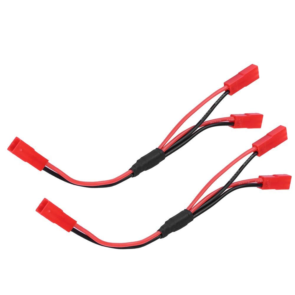 Dilwe 2Pcs JST Y Cable, Feale to Female Connector Plug Wire for -4 ESC RC