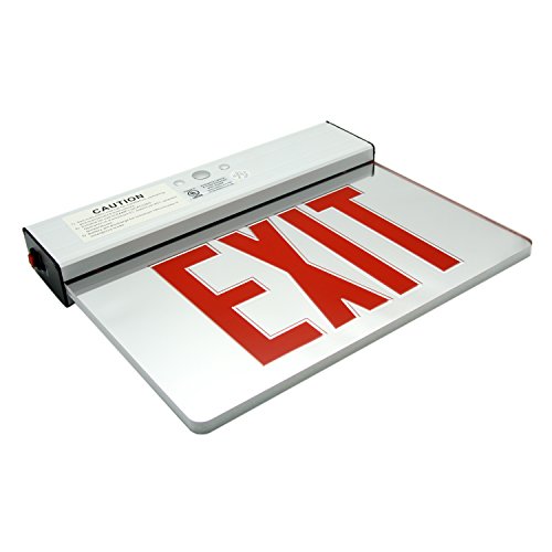 DOIT Exit Sign, 4 Pack Green Exit Signs Emergency Light 120/277V Commercial LED Exit Light Combo with Backup Battery