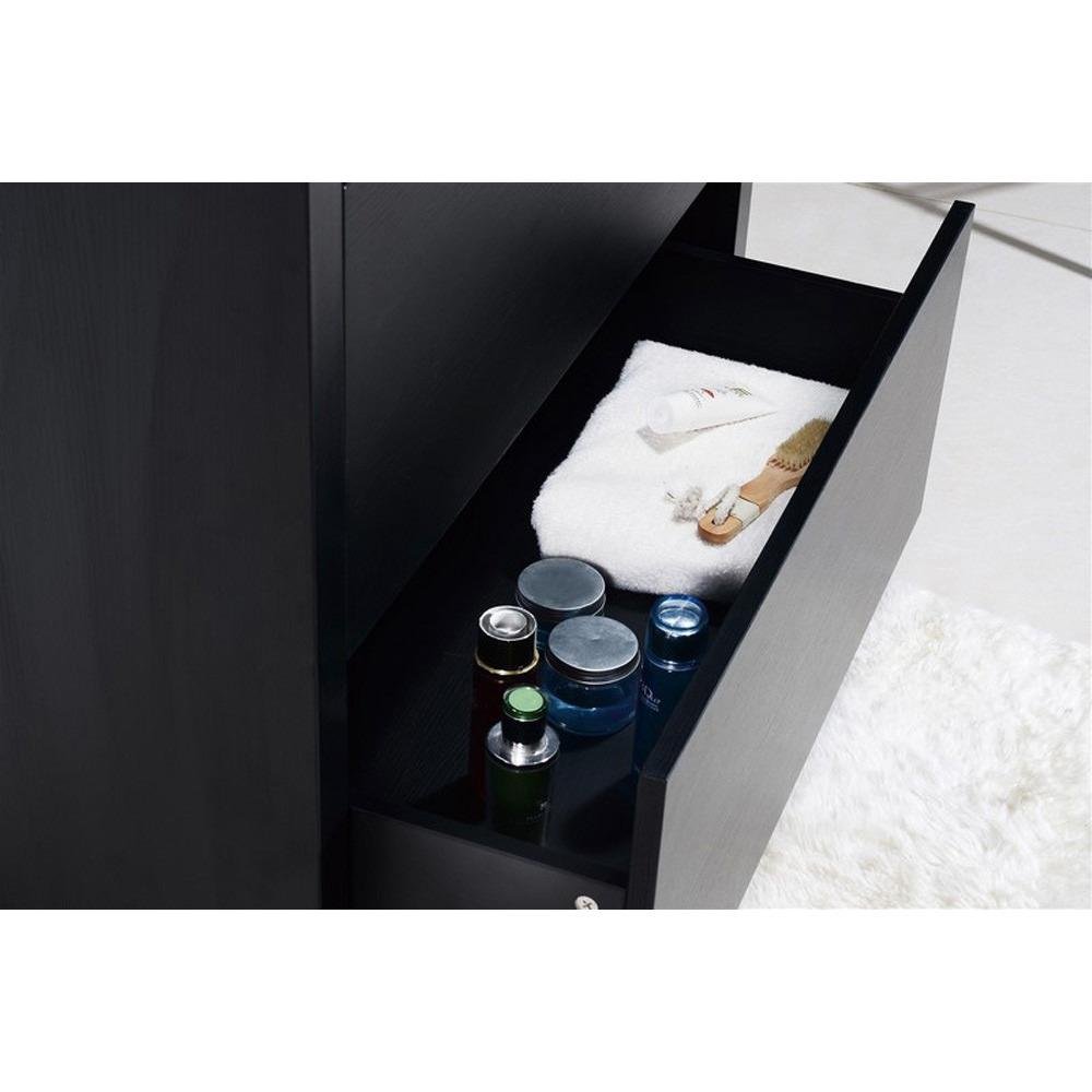 Bliss 40″ Black Floor Mount Modern Bathroom Vanity