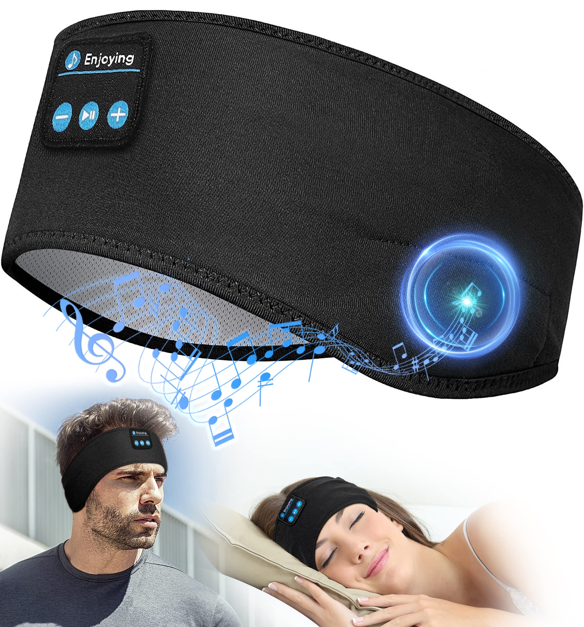 Lavince Sleep Headphones Headband, Sleeping Headphones Music Sleeping Headband Ultra-Soft Headband Headphones for Side Sleepers, Sleeping Gifts for Men Women Grandparents Colleague Friend