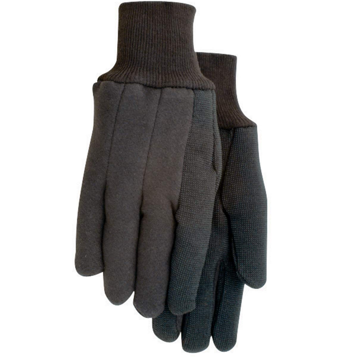 Midwest Gloves & Gear 3203P06-L-AZ-6 Midwest Gloves and Gear Men's Jersey Work Glove, Brown, Large