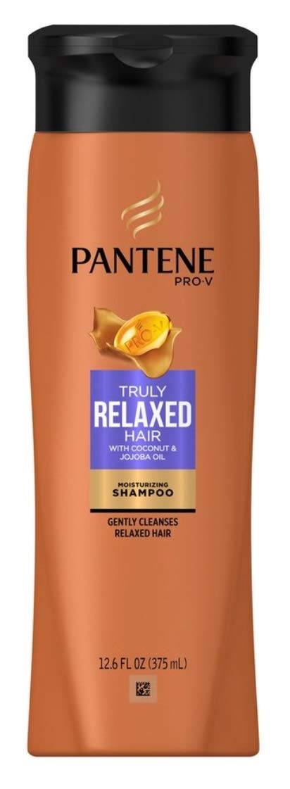 Pantene Pro-V Truly Relaxed Hair Moisturizing Shampoo with Coconut & Jooba Oil 12.6 Ounce (372ml) (Pack of 3)