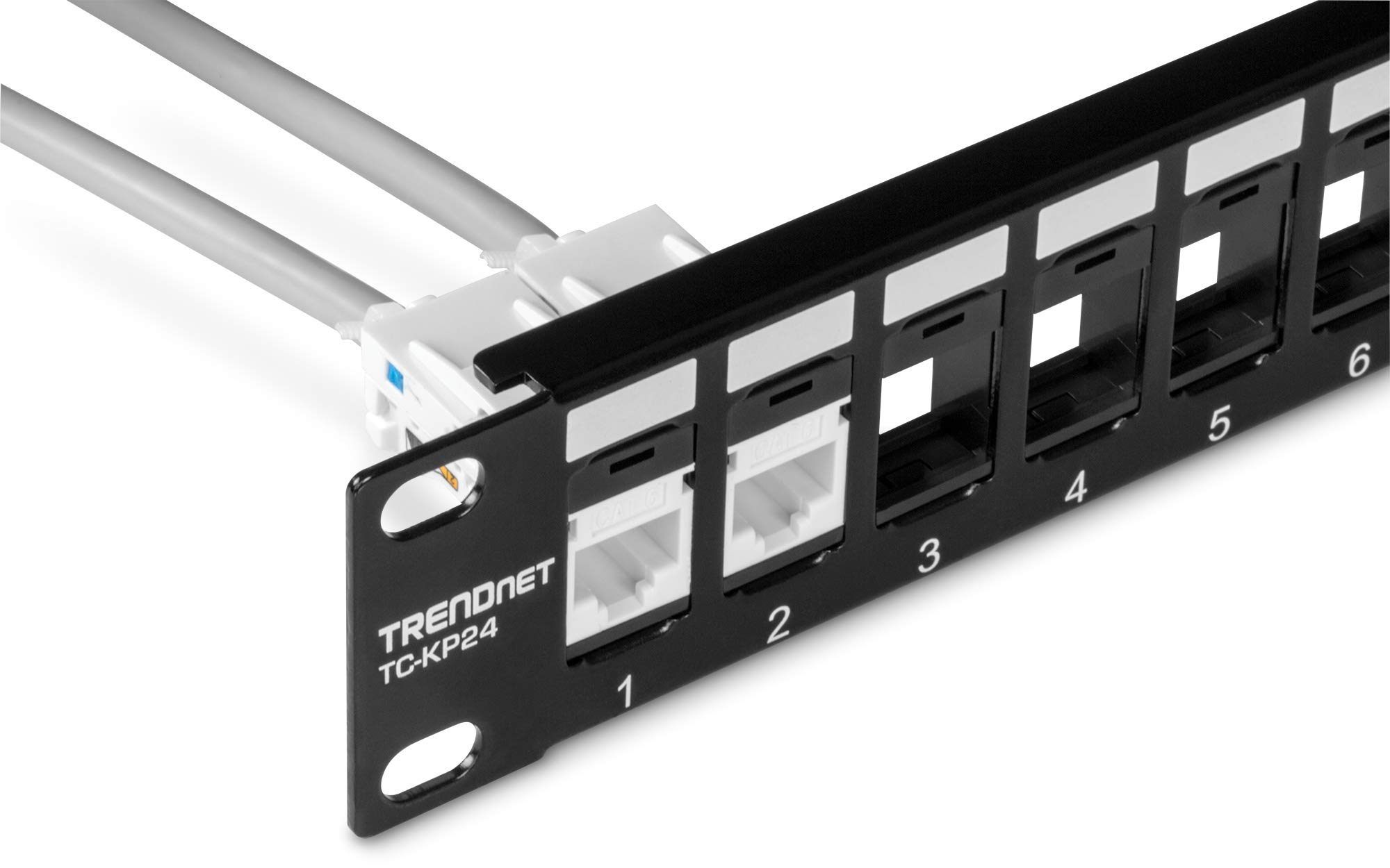 TRENDnet Cat6 RJ45 Keystone Jack 50-Pack Bundle, TC-K50C6, Compatible with Cat5/Cat5e/Cat6 Cabling, Use with The TC-KP24 or TC-KP48 Blank Keystone Patch Panels(Sold Separately) White