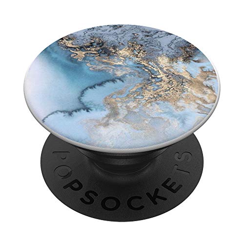Trendy Cool Blue Teal Watercolor Pink White Gold Gift PopSockets PopGrip: Swappable Grip for Phones & Tablets
