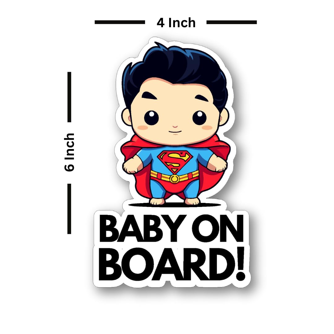 Stixorama - Cute Spider Baby on Board Sticker for Car Window or Bumper - Removable Baby on Board Sign - No Magnets, Suction Cups, or Paint (Spidermain)