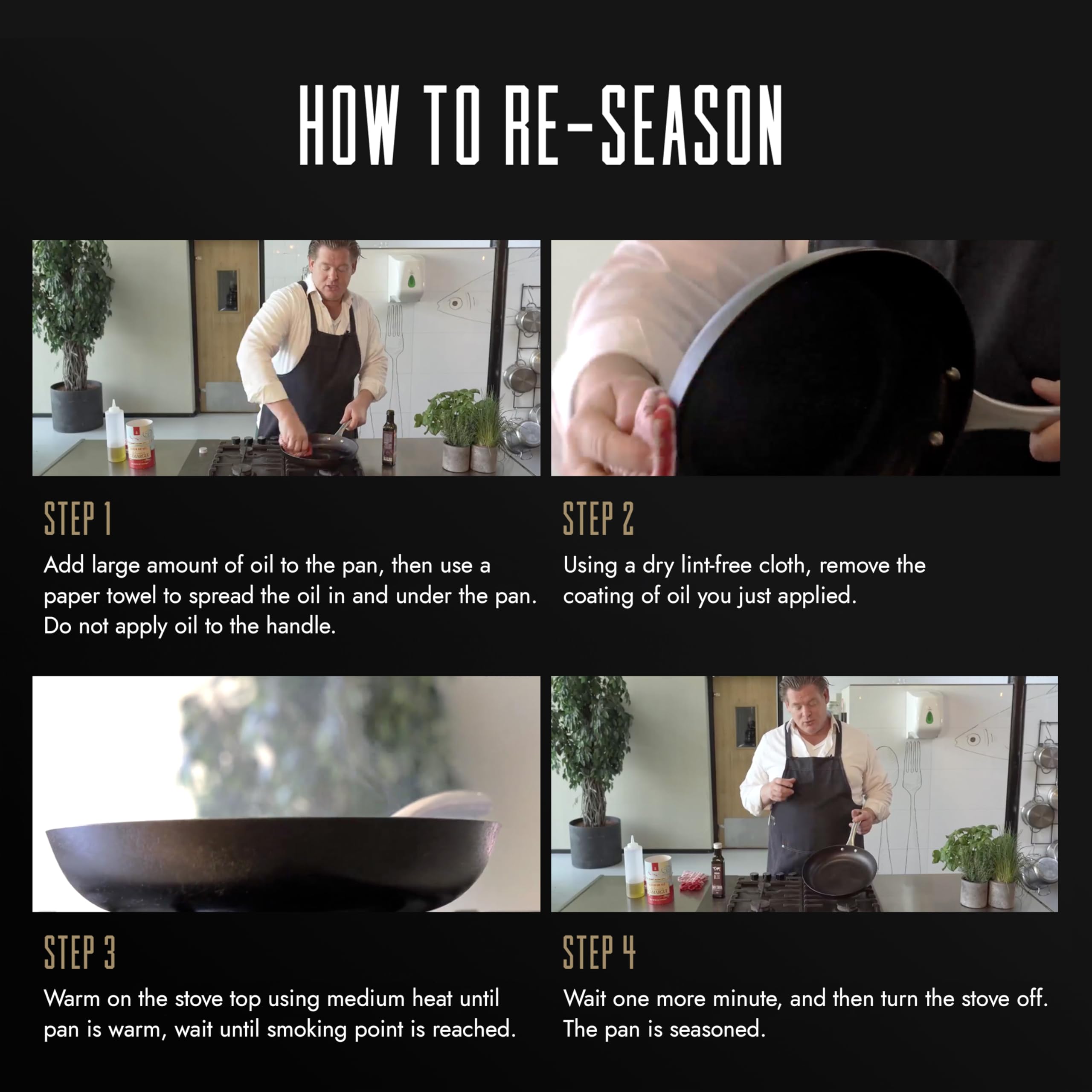 Skottsberg Carbon Steel Frying Pan, Pre-Seasoned (11" Wide) β Natural Non-Stick Layer, Suitable for All Heatsources, Safe with Metal Utensils