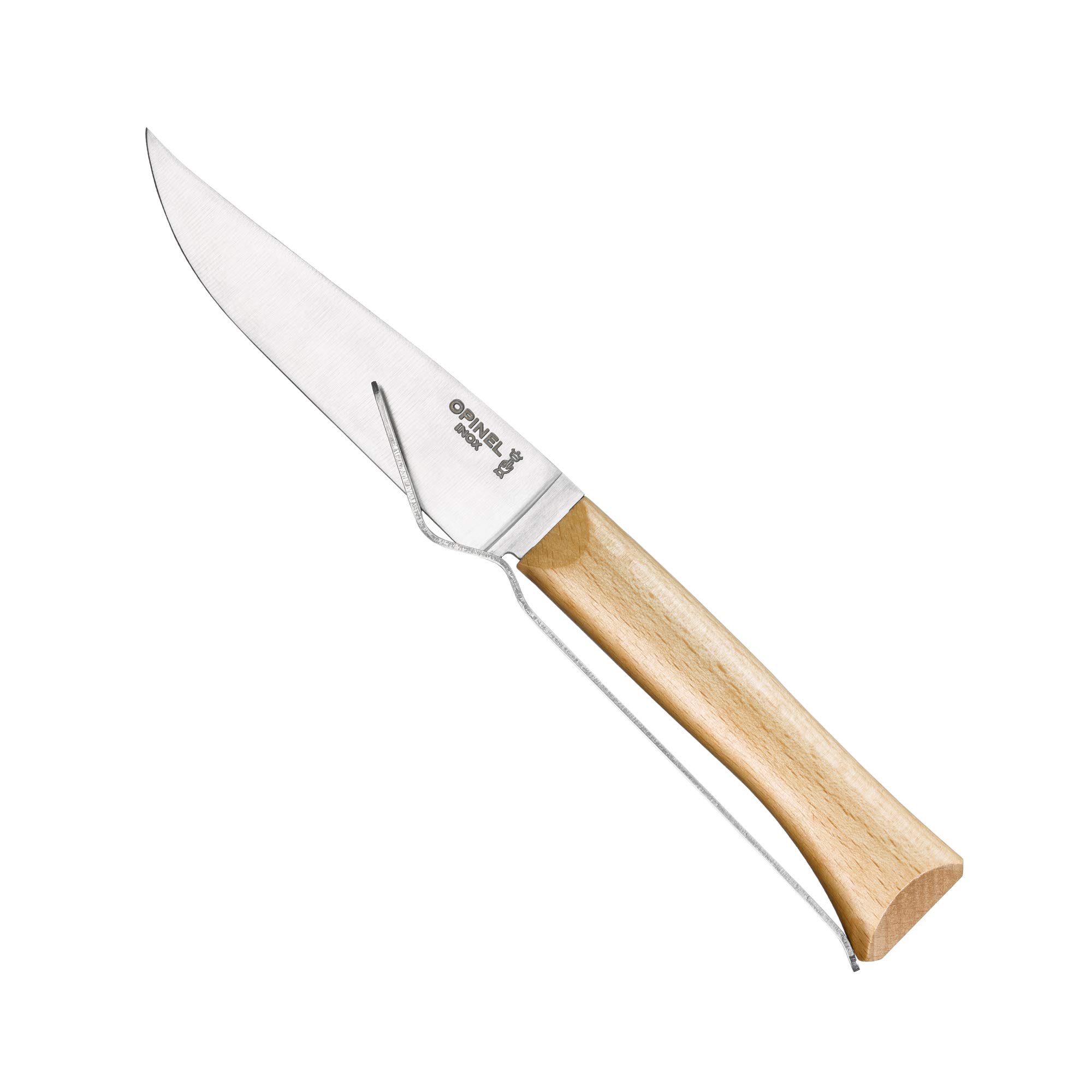 Opinel Cheese Knife and Fork Set, Dinner Parties, Fine Dining Platters, Picnics, and Everyday Use, Sustainably Harvested Beech Wood Handles, Made in France, One Size, (001834)
