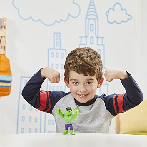 Spidey and his Amazing Friends Marvel Hulk Hero Action Figure, 4-Inch, Super Hero Toys, Christmas Stocking Stuffers for Kids, Ages 3+