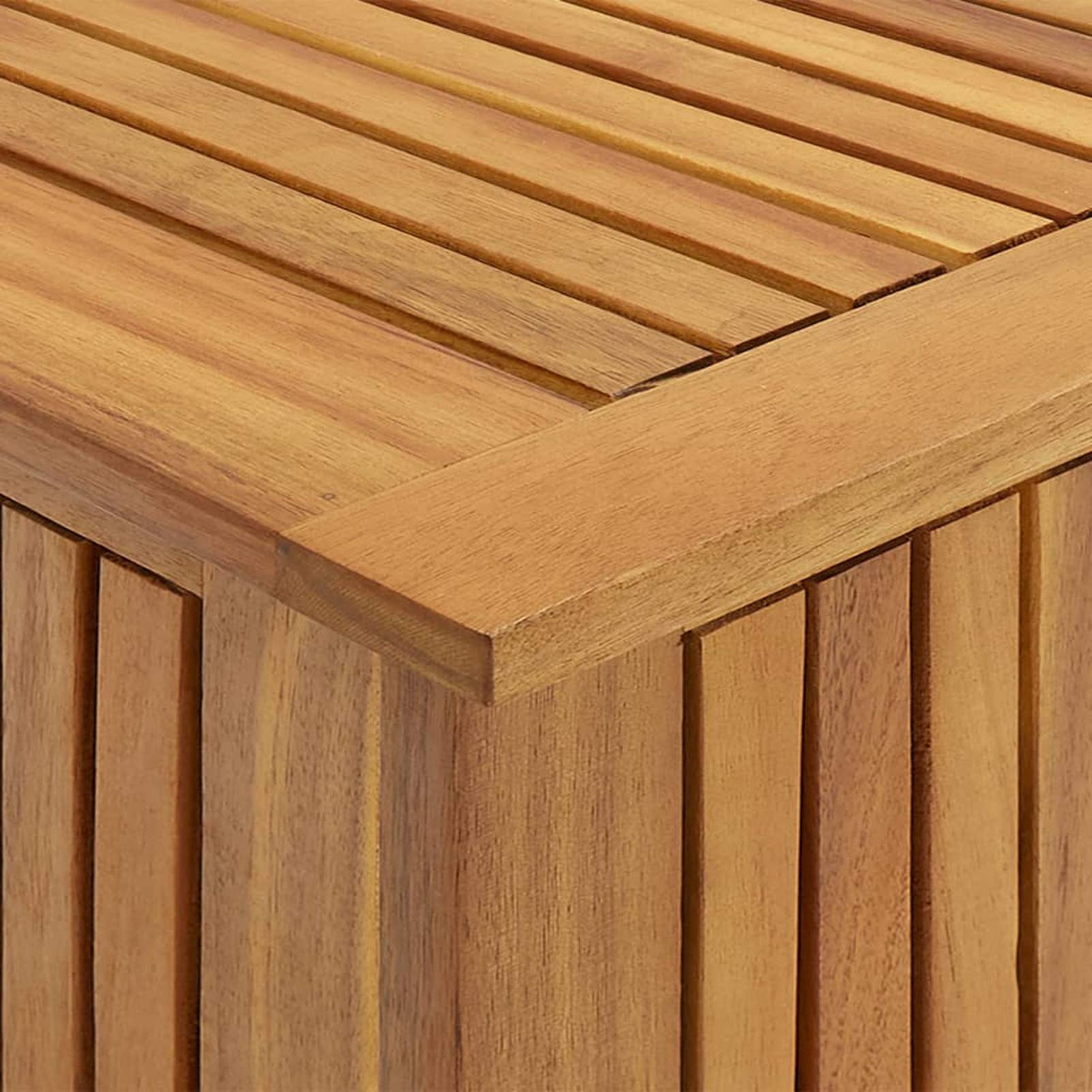 Camerina Patio Storage Box Deck Storage Box Outdoor Storage Cabinet Waterproof Storage Containers Storage Outdoor 23.6"x19.7"x22.8" Solid Acacia Wood