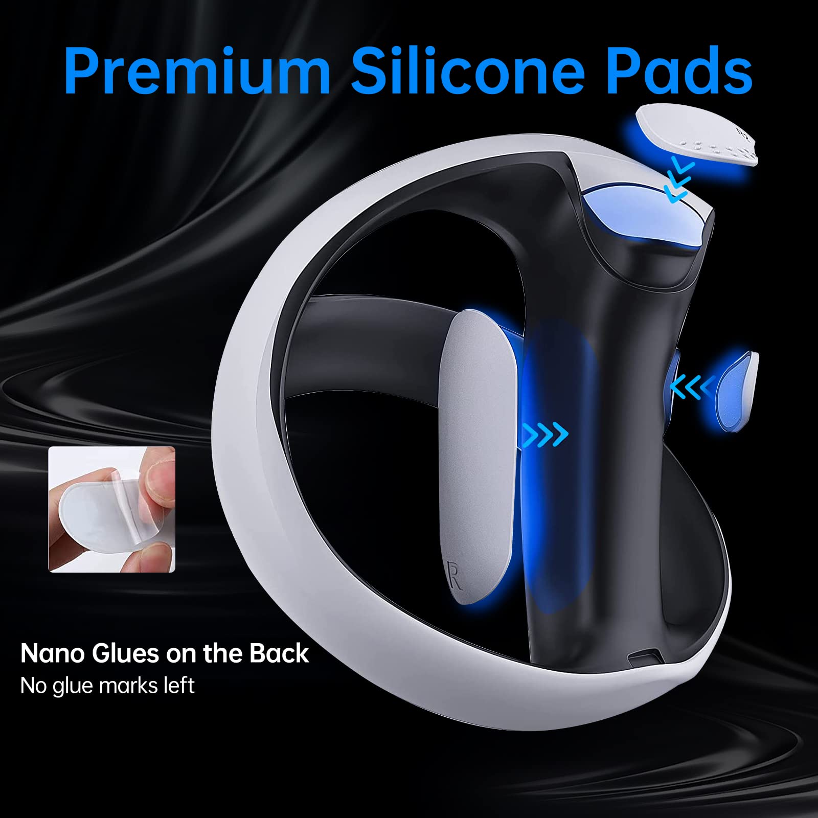 Babaliya Game Controller Silicone Pad, Anti-dust Cover for PS VR2 Lens, Accessories Kit Compatible with Playstation VR2, Anti-Sweat, Non-Slip, Easy to Install, Precise Cut1