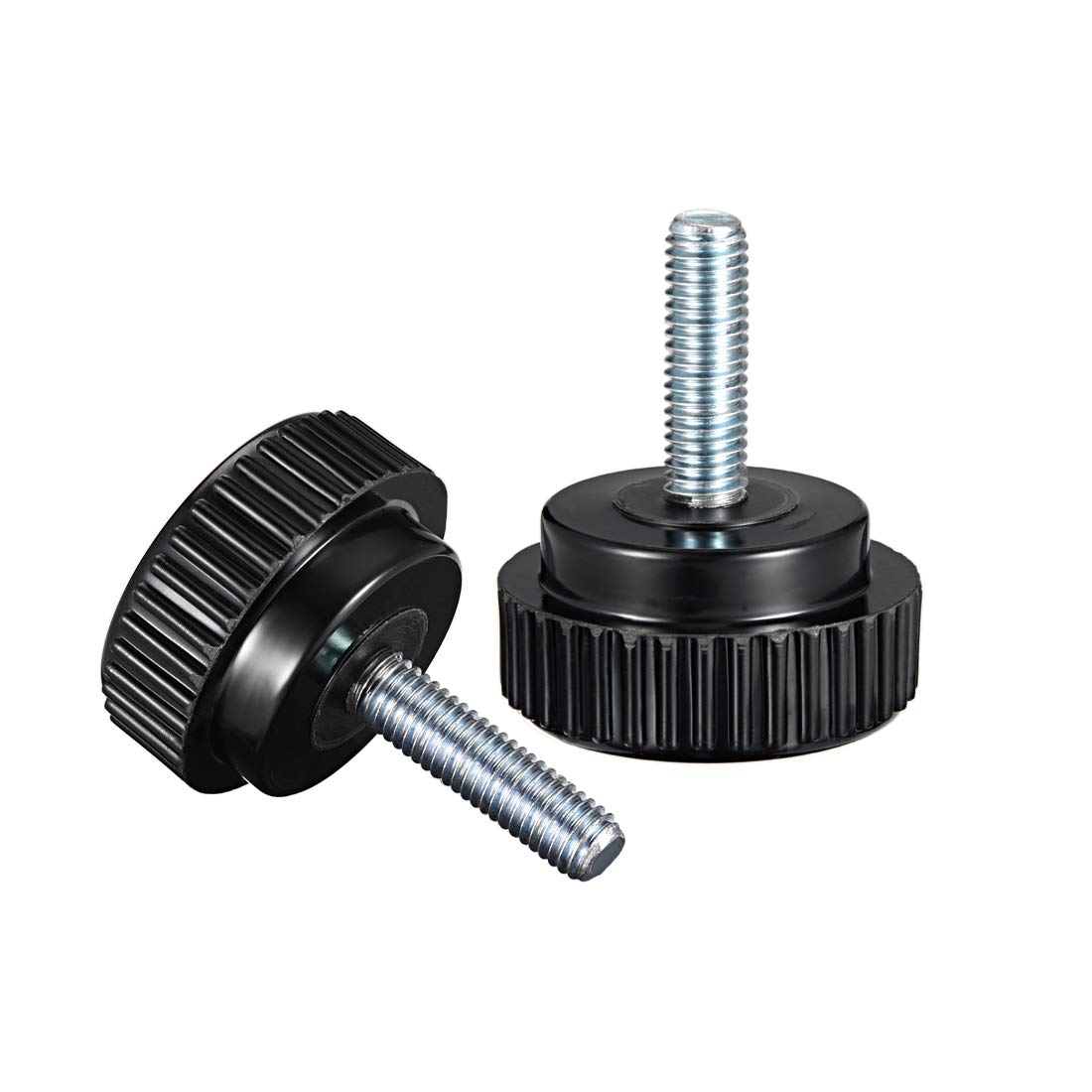 uxcell M8 x 30mm Male Thread Knurled Clamping Knobs Grip Thumb Screw on Type 5 Pcs