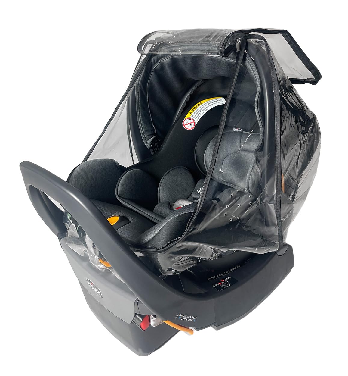 SASHA'S Rain and Wind Cover for Chicco KeyFit 35 Infant Car Seat Clear Design, Maxium Coverage (Infant Carrier not Included)