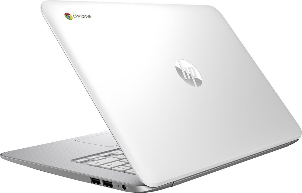 HP Newest 14-inch Chromebook HD SVA (1366 x 768) Display, Intel Dual Core Celeron N2840 2.16GHz, 4GB DD3L RAM, 16GB eMMc Hard Drive, Bluetooth, HDMI, Stereo Speakers, HD Webcam, Google Chrome OS