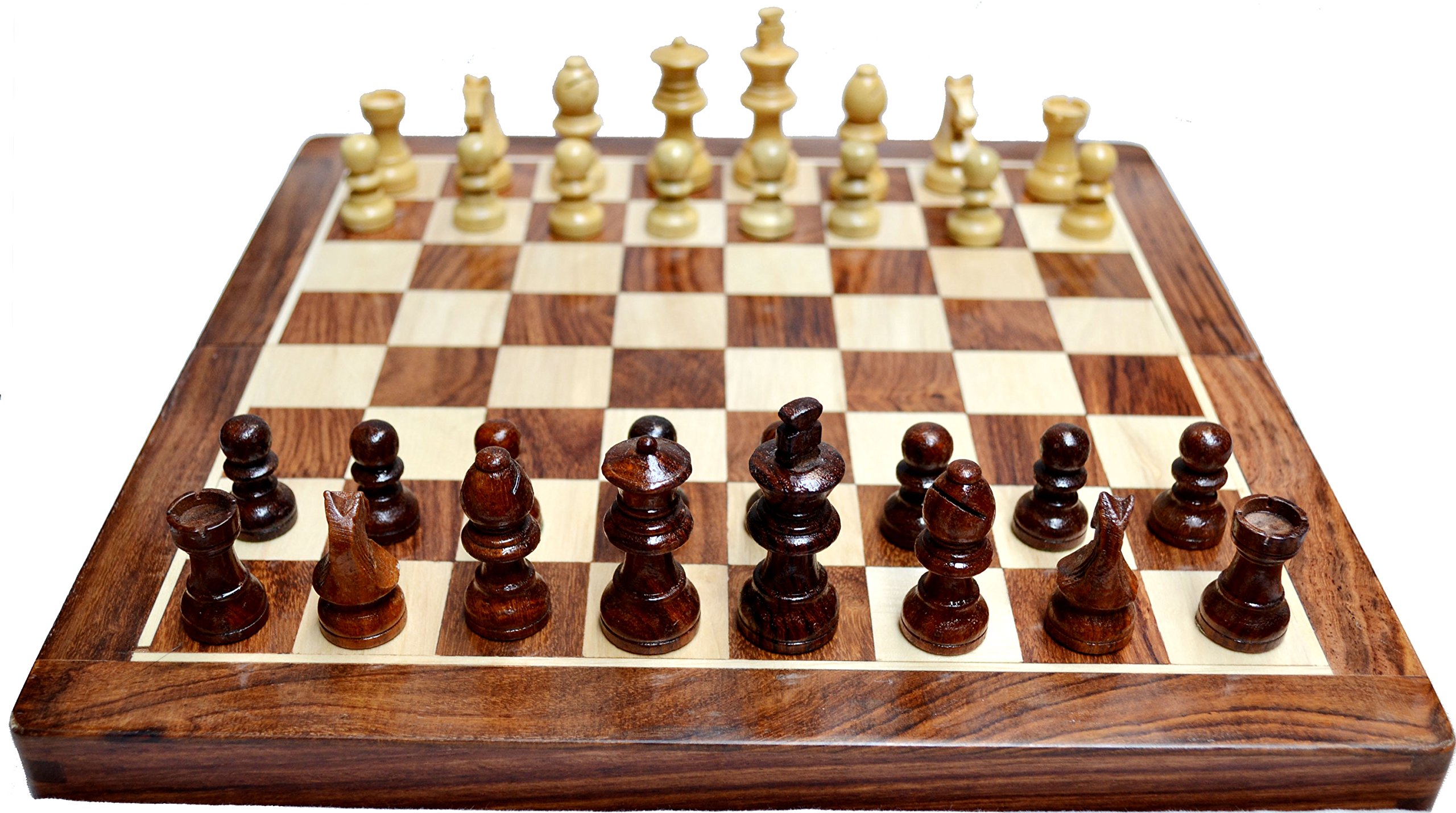 ChessBazar 10x10β Chess Set Chess Set with Bag - Folding Standard Magnetic Travel Chess Board Game Handmade in Fine Rosewood with Storage for Chessmen