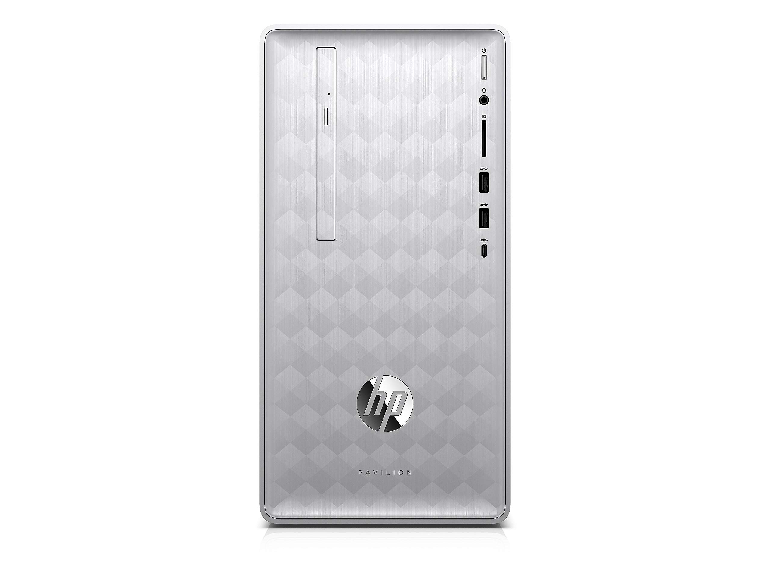 HP Pavilion Desktop Computer, Intel Core i7-8700, 12GB RAM, 1TB Hard Drive, Windows 10 (590-p0070, Silver)