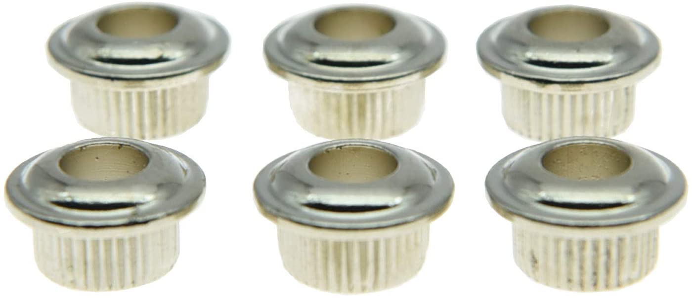 Dopro Metal Nickel 10mm Guitar Tuners Conversion Bushings Ferrules for Vintage Guitar Tuning Keys