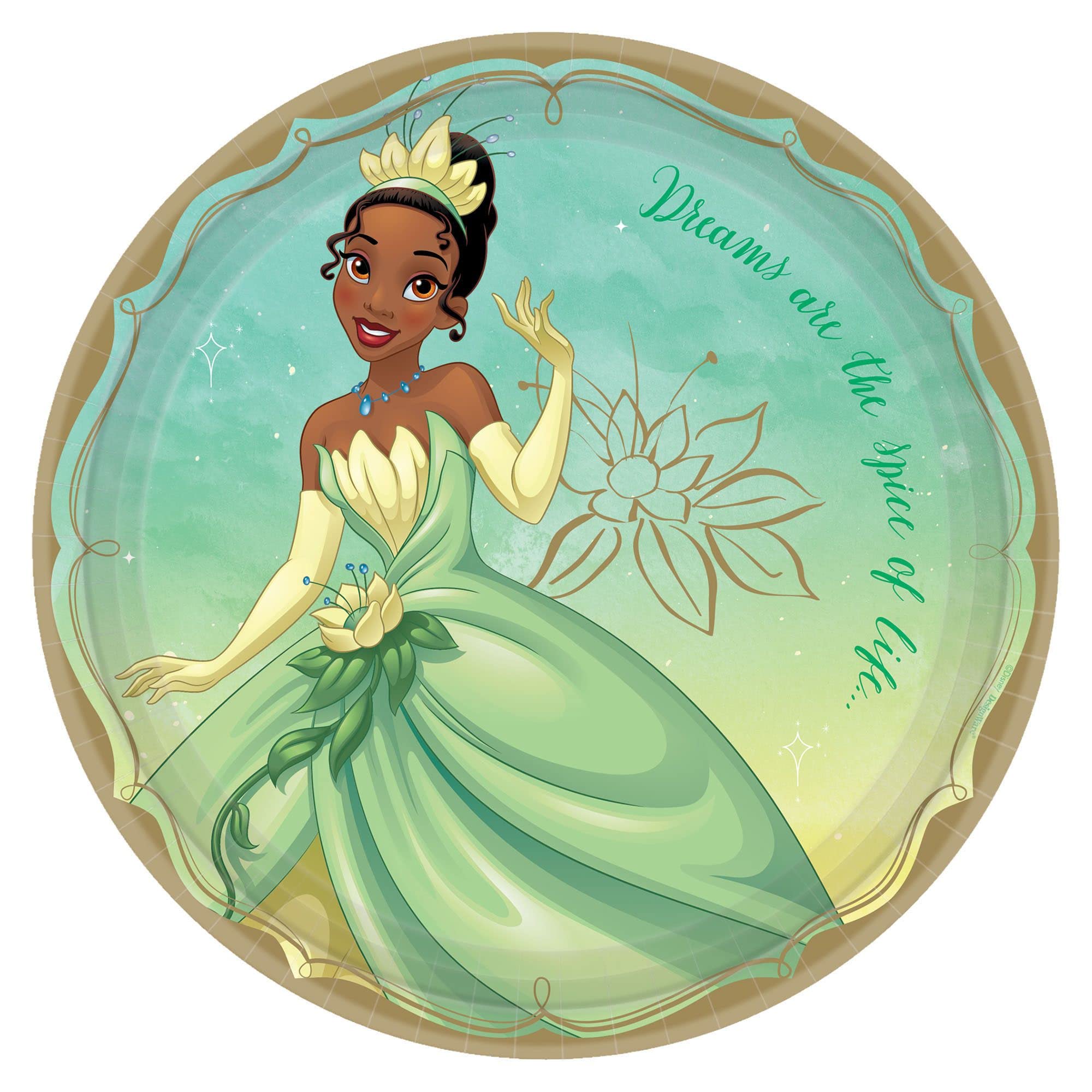 Amscan Disney Princess Tiana Birthday Party Tableware Kit Napkins, Plates Bundle, 16 Guests by Just Jazzle