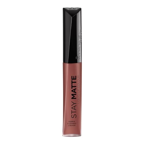 Rimmel London Stay Matte Liquid Lip Color with Full Coverage Kiss-Proof Waterproof Matte Lipstick Formula that Lasts 12 Hours - 723 Trouble Maker, .21oz