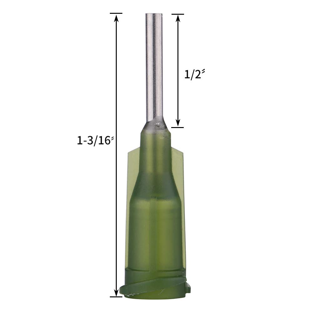 BCP 100pcs Metal Blunt Tip Dispensing Needle (14G)